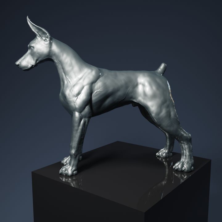 3D Printable Doberman Pinscher by Art of V