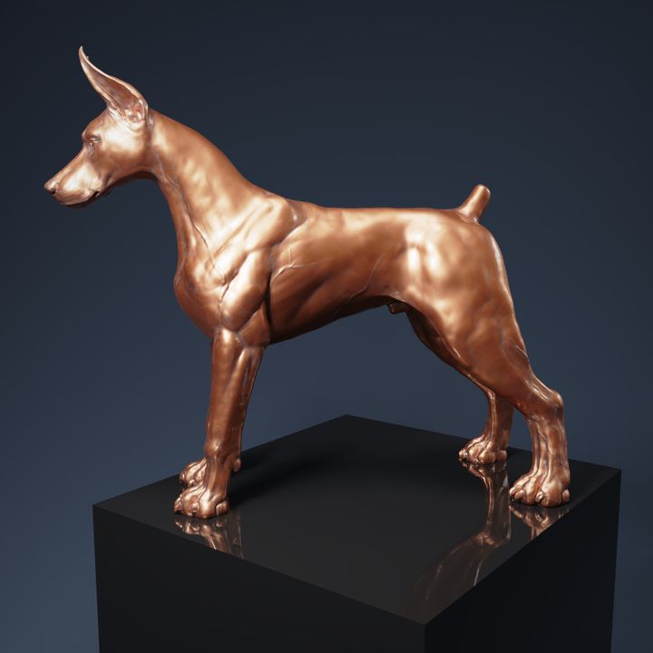 3D Printable Doberman Pinscher by Art of V