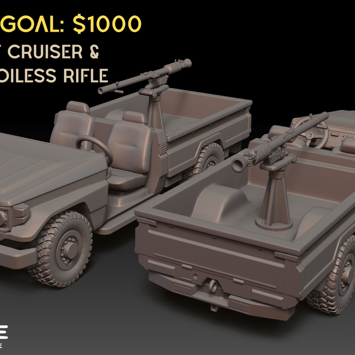 3D Printable TurnBase Miniatures: Wargames- Sawed-off Technical set by ...