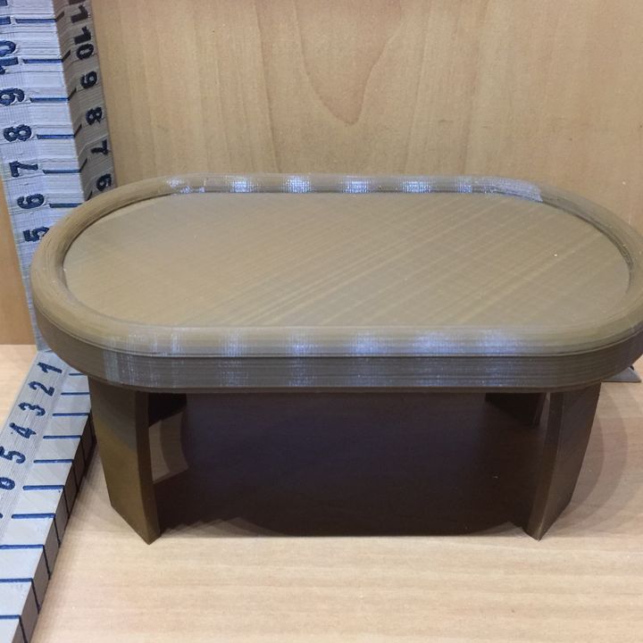3D Printable Table, Living Room, Oval by Star Labs 3D, LLC