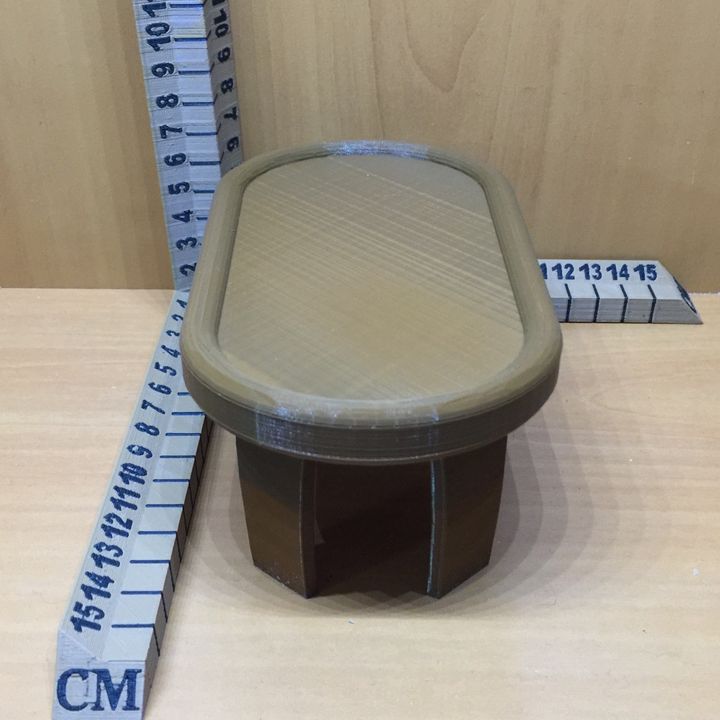 3D Printable Table, Living Room, Oval by Star Labs 3D, LLC