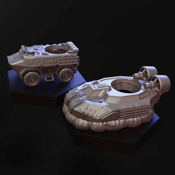 3D Printable 8mm Vehicles Set by ddd_martin_miniatures