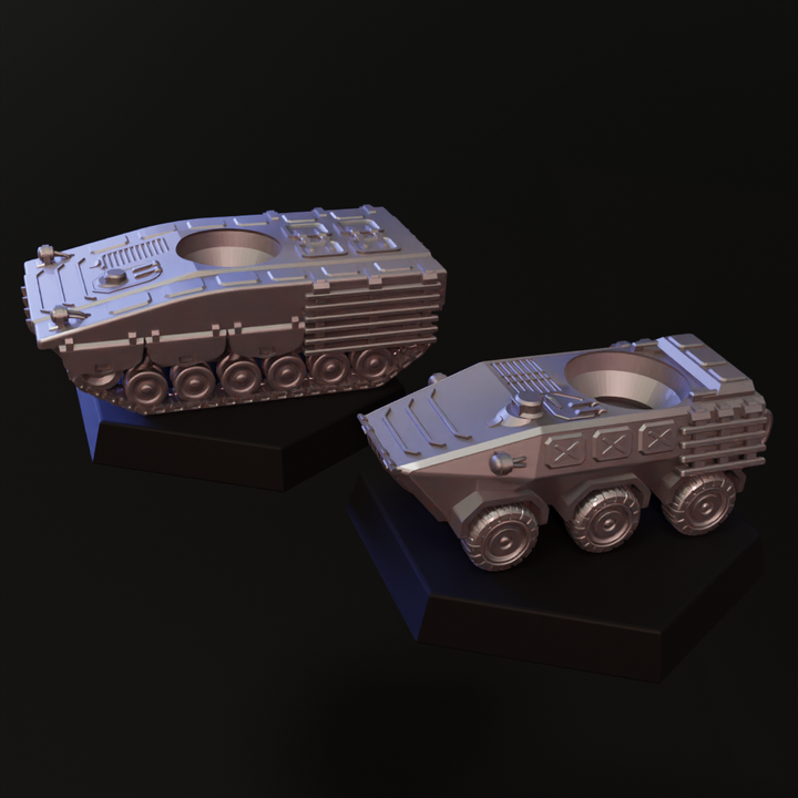 3D Printable 8mm Vehicles Set by ddd_martin_miniatures