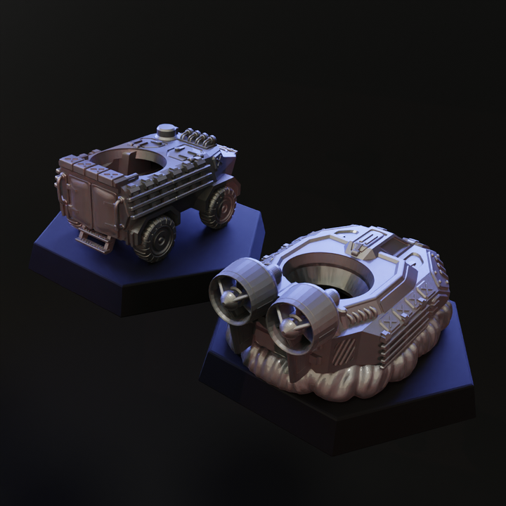 3D Printable 8mm Vehicles Set by ddd_martin_miniatures