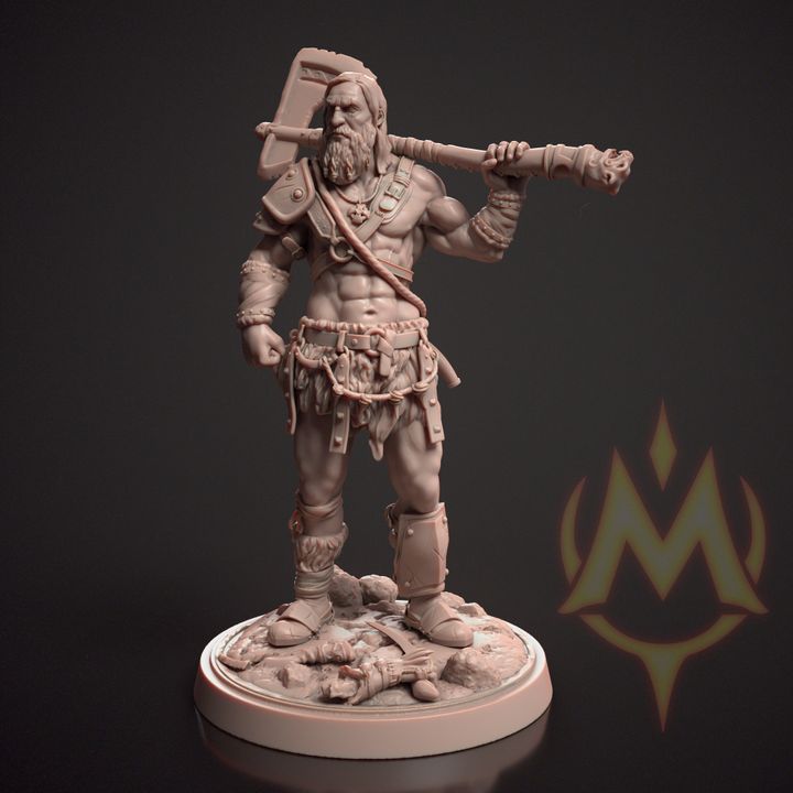 3D Printable Gormar the Barbarian by MagicLore Studios