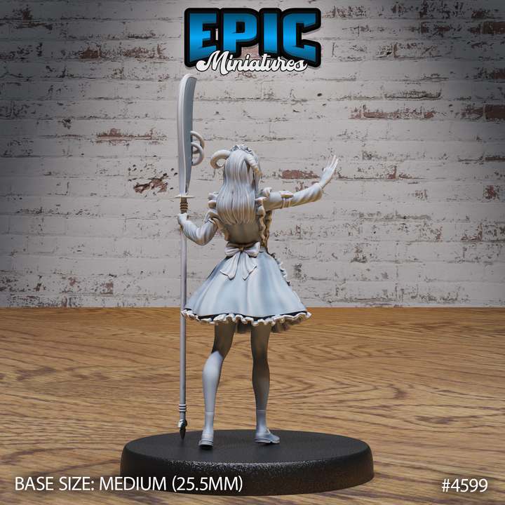 3D Printable Tiefling Maid Greeting / Human Devil Hybrid / Evil ...