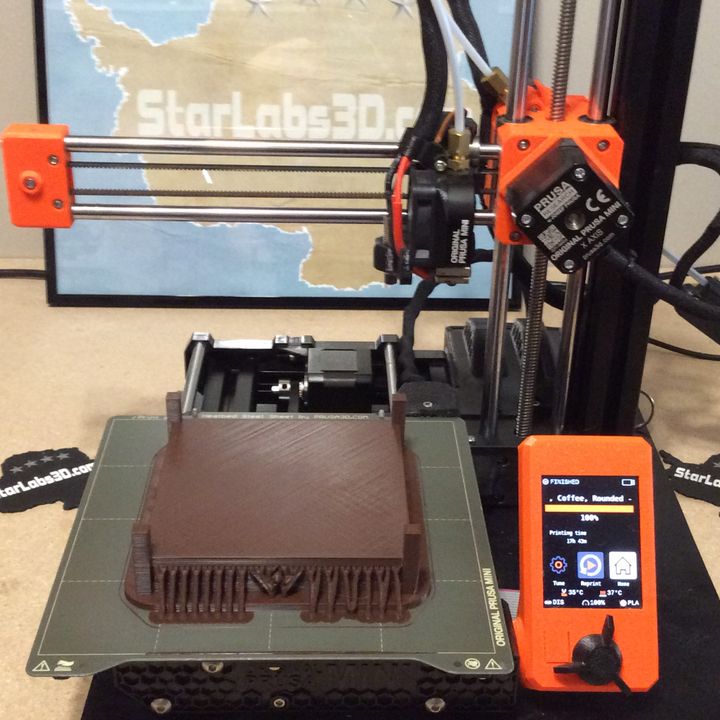 3D Printable Table, Coffee, Rounded by Star Labs 3D, LLC