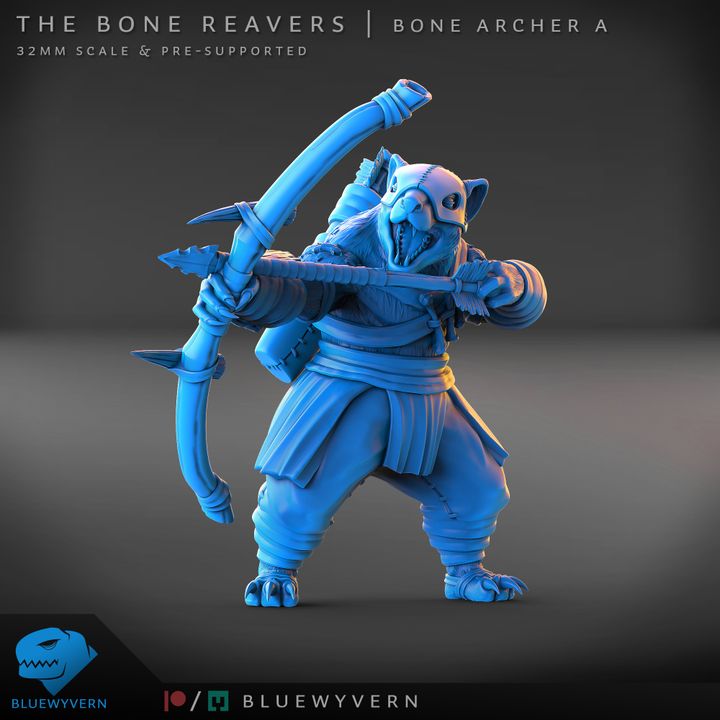 3D Printable The Bone Reavers - Bone Archer A by BlueWyvern