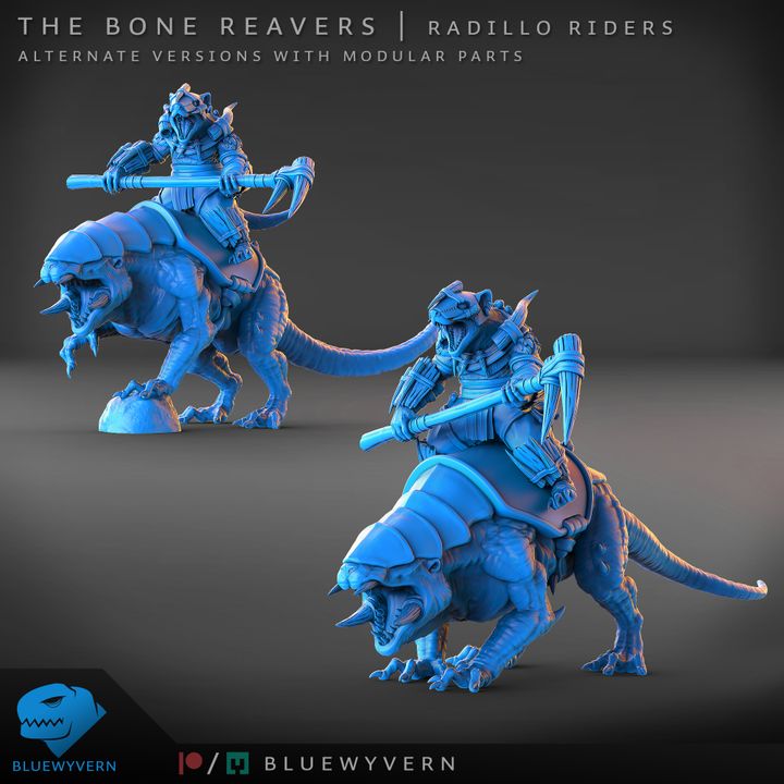 3D Printable The Bone Reavers - Complete Set B (Modular) by BlueWyvern