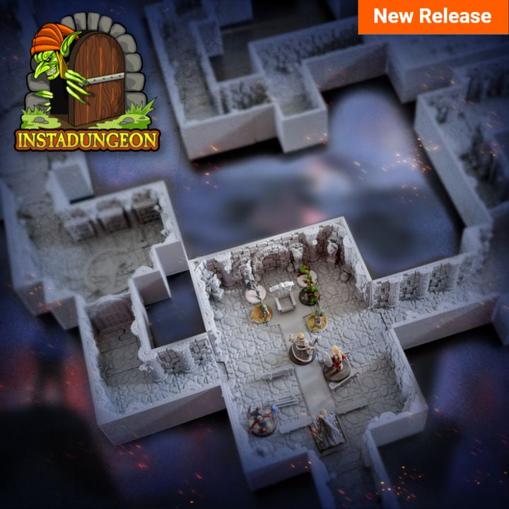 3D Printable INSTADUNGEON™ Fantasy Dungeon A-Series Expansion Set 1 ...
