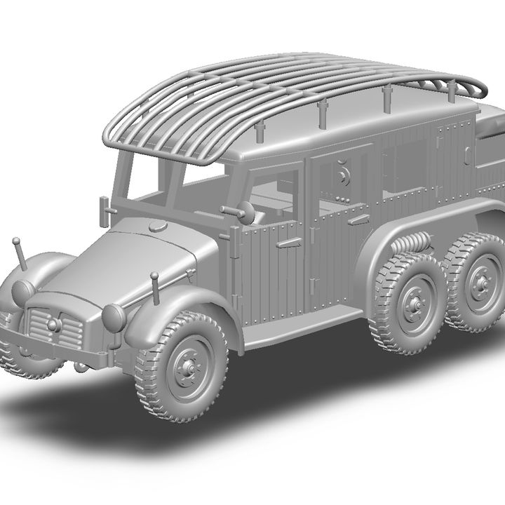 3D Printable Krupp Protze L2 H-143 Funkkraftwagen Kfz.19 (Germany, WW2 ...