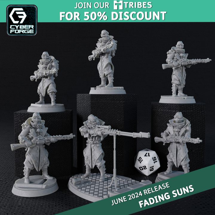 3D Printable Sandforged Order Scouts Unit by Titan Forge Miniatures