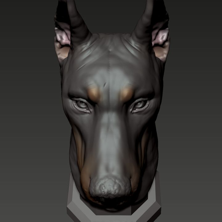 3D Printable Doberman Pinscher Bust by Art of V