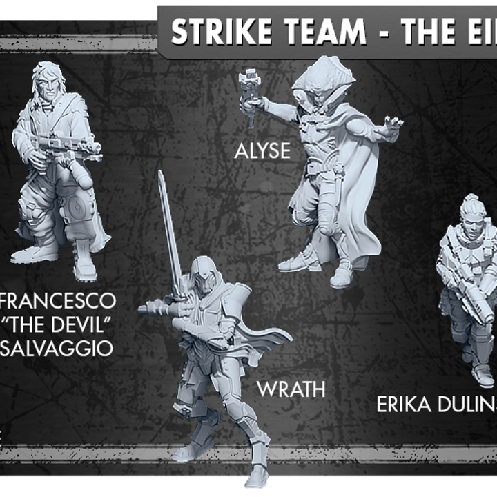 3D Printable The Eiras Contract Strike Team by Mantic Games®