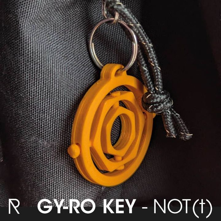 3D Printable Gy-Ro Key: Keychain & Tolerance Test by Alessia Romani