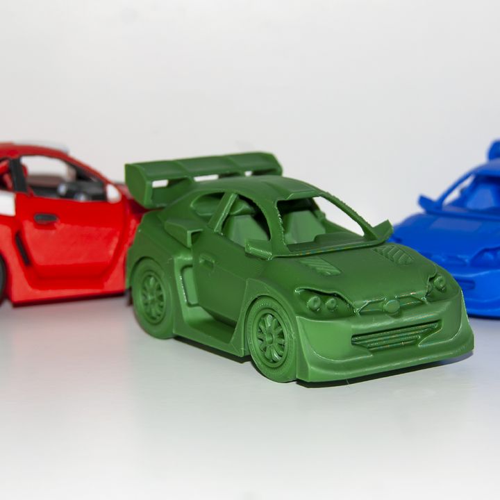 3D Printable CUTE WRC RALLY CAR... PRINT-IN-PLACE by Petr