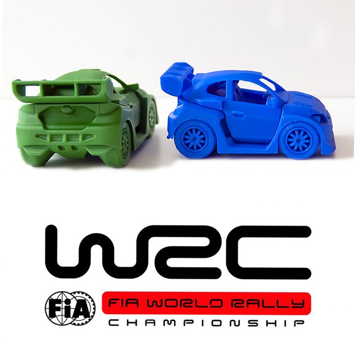3D Printable CUTE WRC RALLY CAR... PRINT-IN-PLACE by Petr