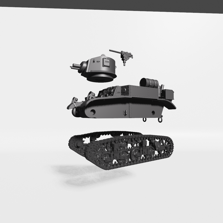3D Printable M3A1 Stuart Satan (flamethrower) (US, WW2) by Wargame3d