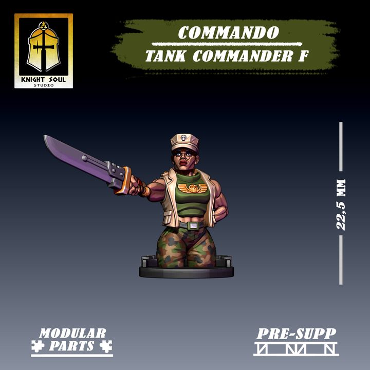 3D Printable Commando Tank Commander F by KNIGHT SOUL Studio