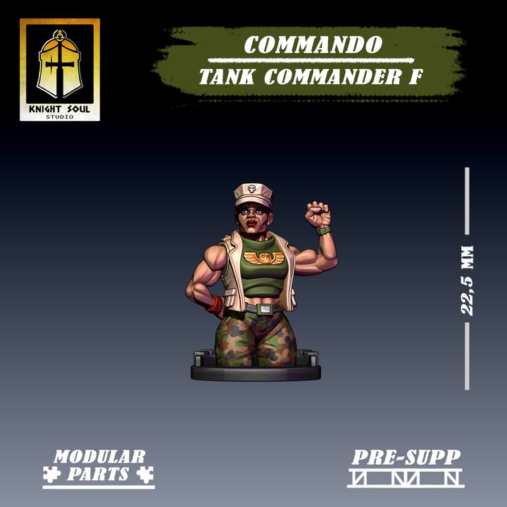 3D Printable Commando Tank Commander F by KNIGHT SOUL Studio