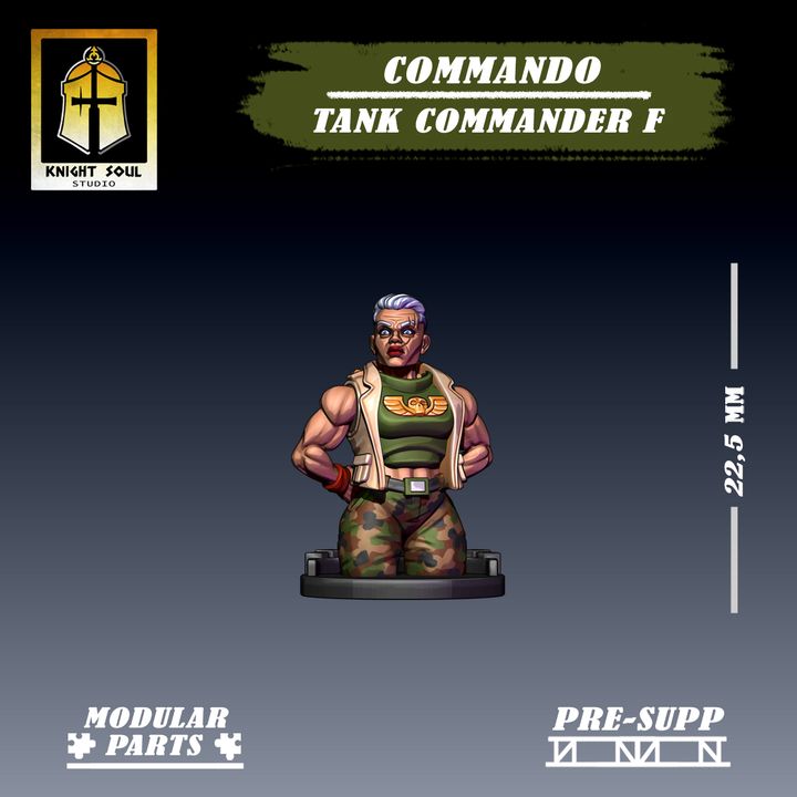 3D Printable Commando Tank Commander F by KNIGHT SOUL Studio