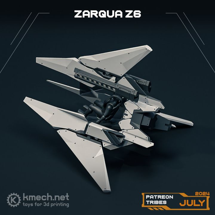 3D Printable ZARQUA aircraft by Kmech