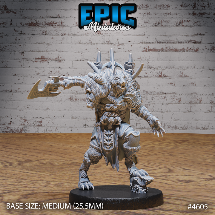 3D Printable Werewolf King Attacking / Man Wolf Hybrid / Chaotic ...