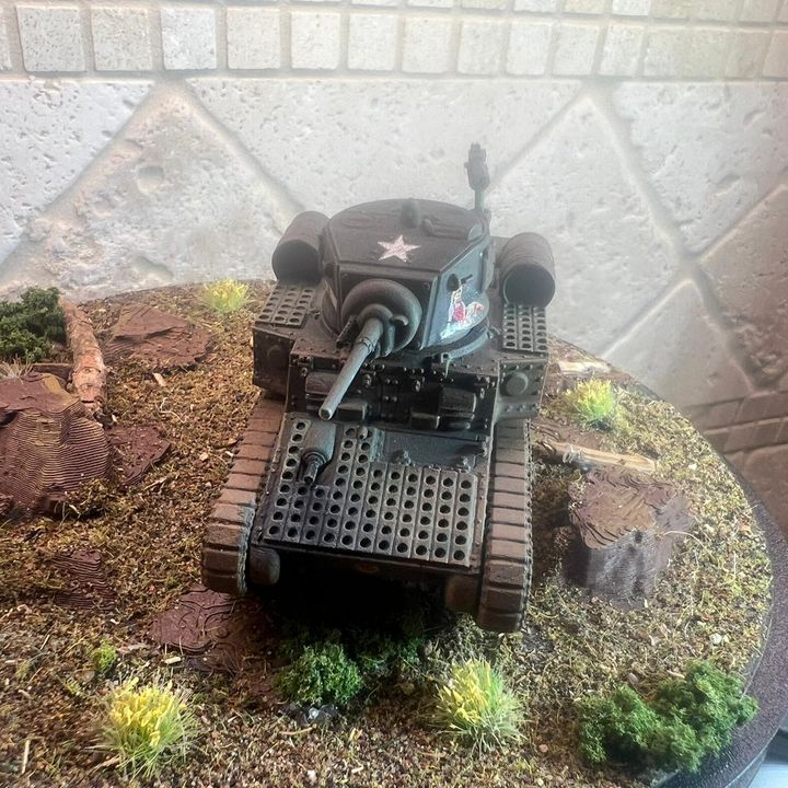 3D Printable M3A1 Stuart with hull-mounted flamethrower (US, WW2) by ...