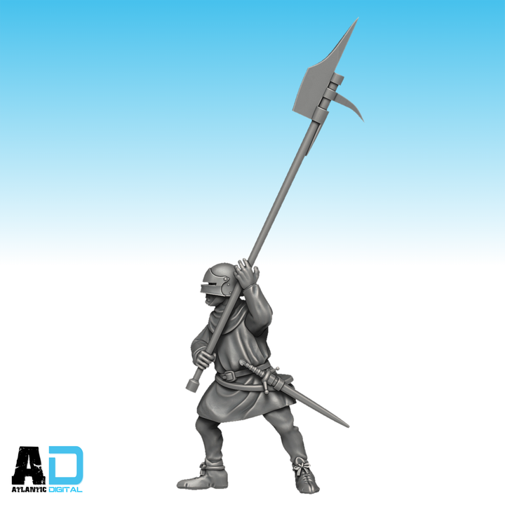 3D Printable Swiss Halberdiers (Burgundian Wars) by Wargames Atlantic