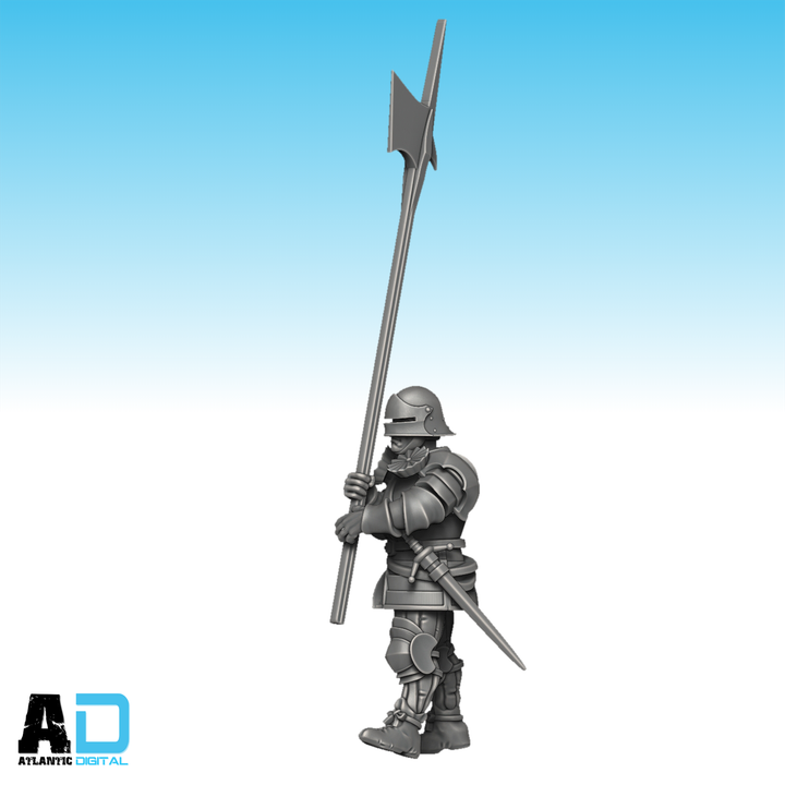 3D Printable Swiss Halberdiers (Burgundian Wars) by Wargames Atlantic