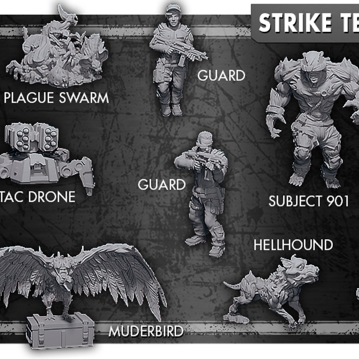 3D Printable Vector-P Mazon Labs Strike Team by Mantic Games®