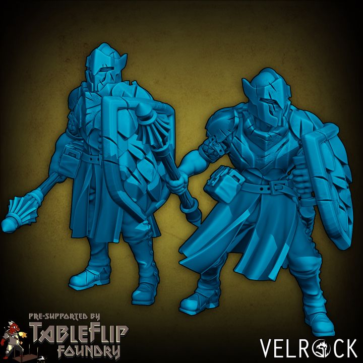 3D Printable Armored Cleric 2 Poses (PRESUPPORTED) by Velrock Art ...