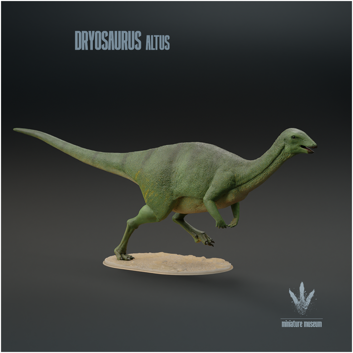 3D Printable Dryosaurus altus : Running by Miniature Museum