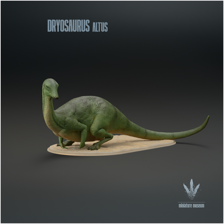 3D Printable Dryosaurus altus : Sitting by Miniature Museum