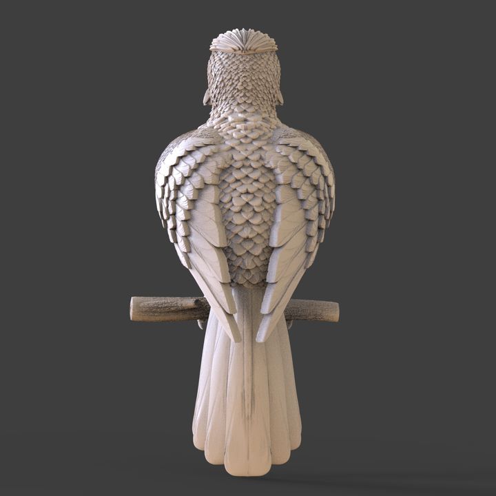 3D Printable BIRD ON A BRANCH by 3Dimontis