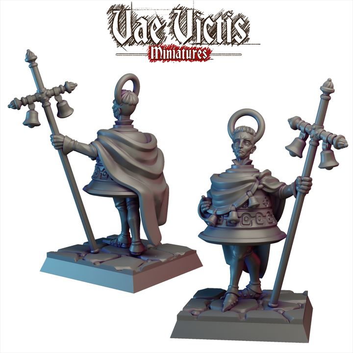 3D Printable Bell Knight [PRE-SUPPORTED] by Vae Victis Miniatures