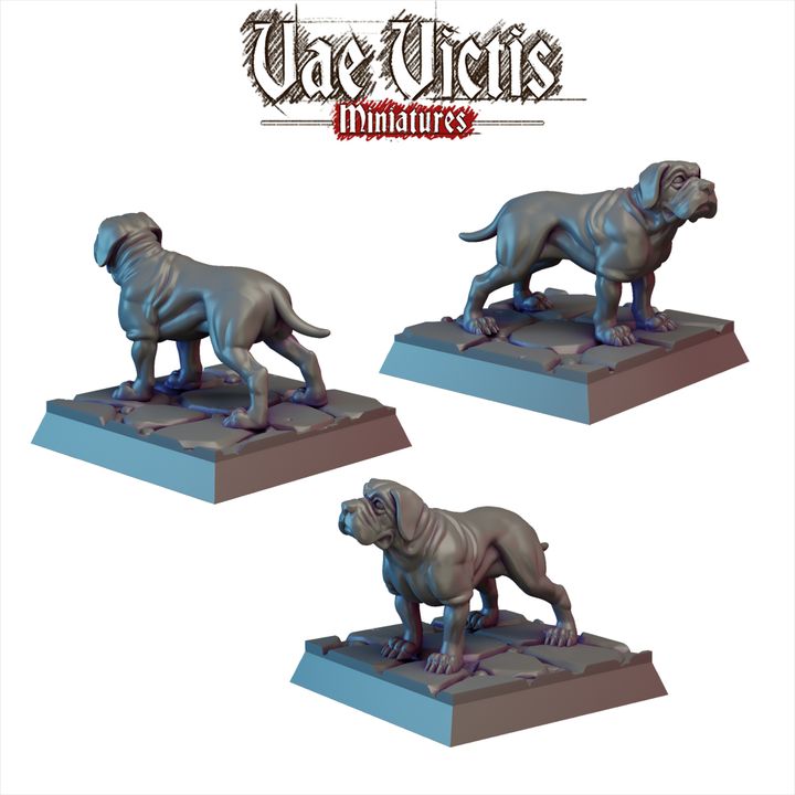 3D Printable Hound #01 [PRE_SUPPORTED] by Vae Victis Miniatures