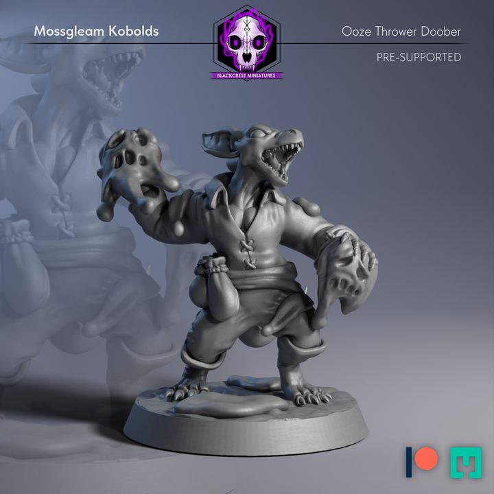 3D Printable Mossgleam Kobolds | Adventurers by Blackcrest Miniatures