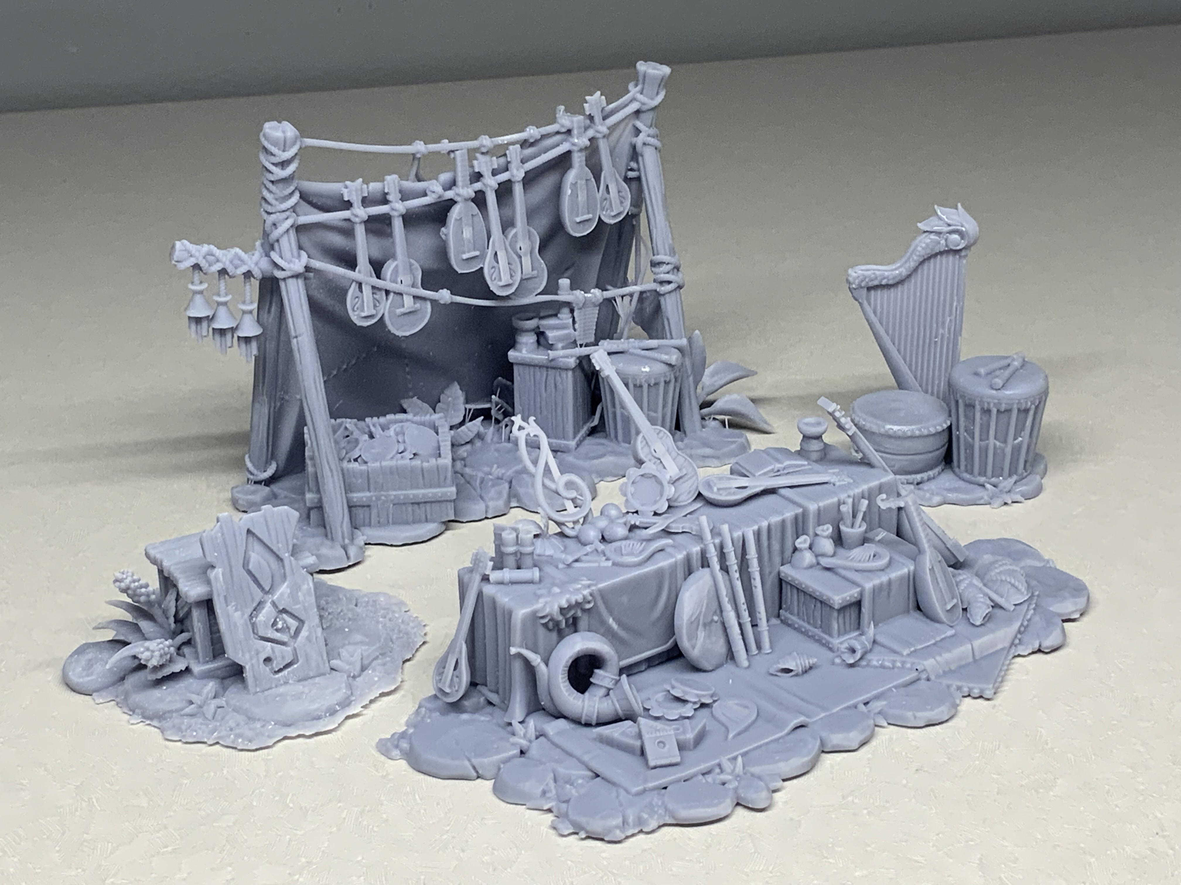 3D Printable Medieval Market Terrain - Music Stand (Pre-Supported) by ...