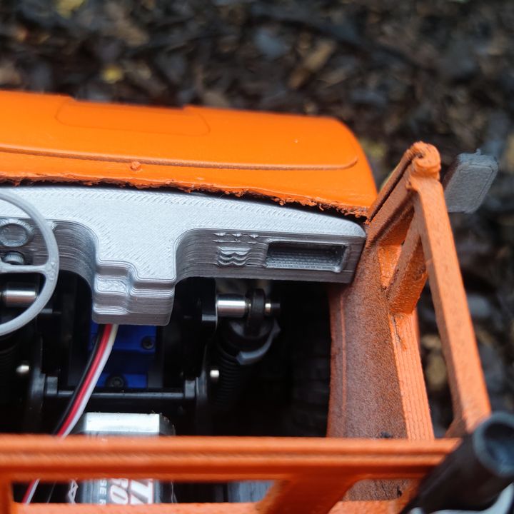 3D Printable Crawler Baby Bog 406 Front Cab - 1/18 TRX4M RC body by Ian Jim
