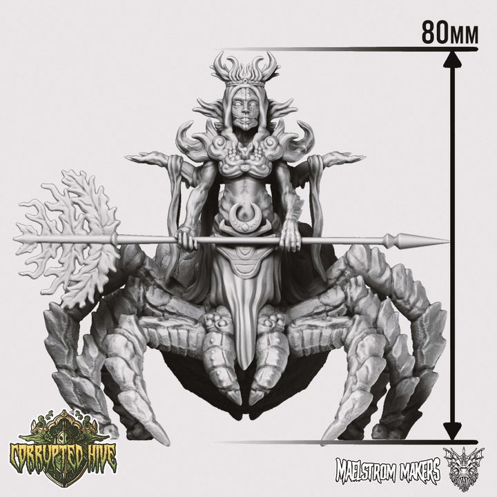 3D Printable Hive Queen Arachne - Miniature by Maelstrom Makers