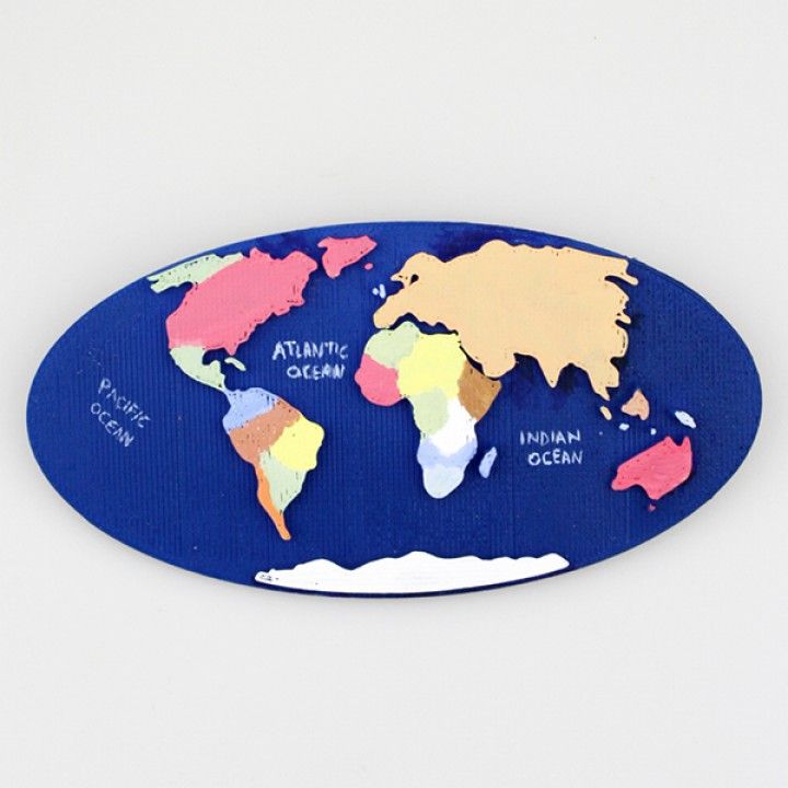 3D Printable world map toy by muguet