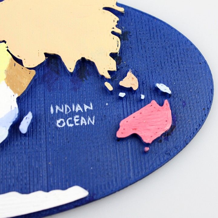3D Printable world map toy by muguet