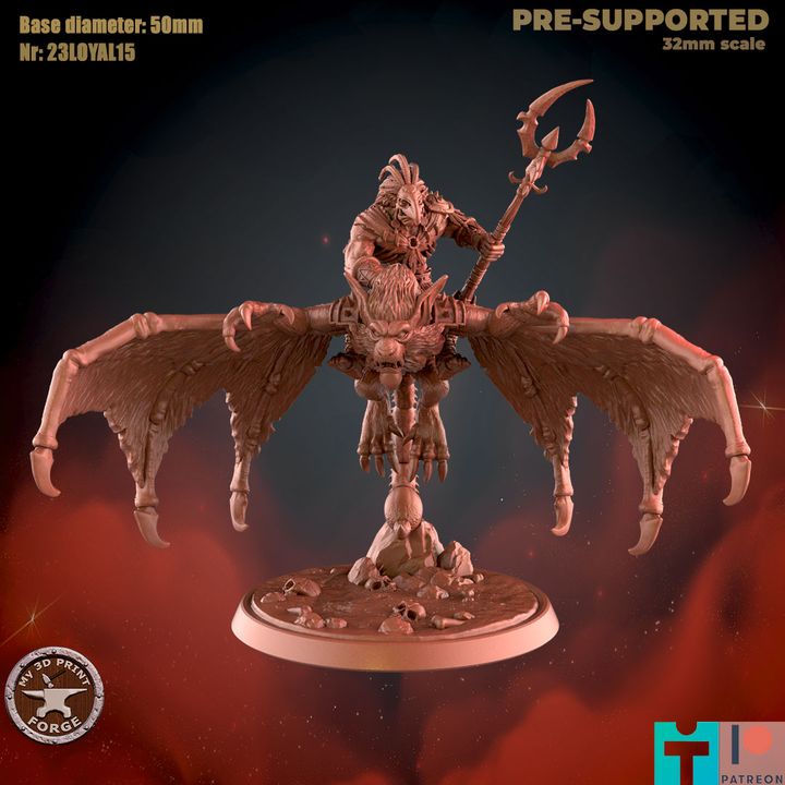 3D Printable Orc Wind Rider by My3DPrintForge