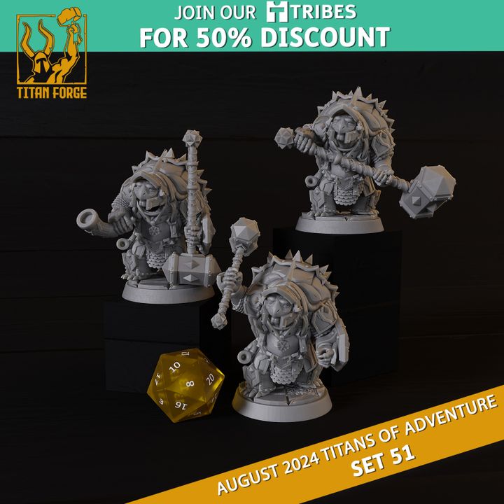 3D Printable RPG - DnD Hero Characters - Titans of Adventure Set 51 by ...