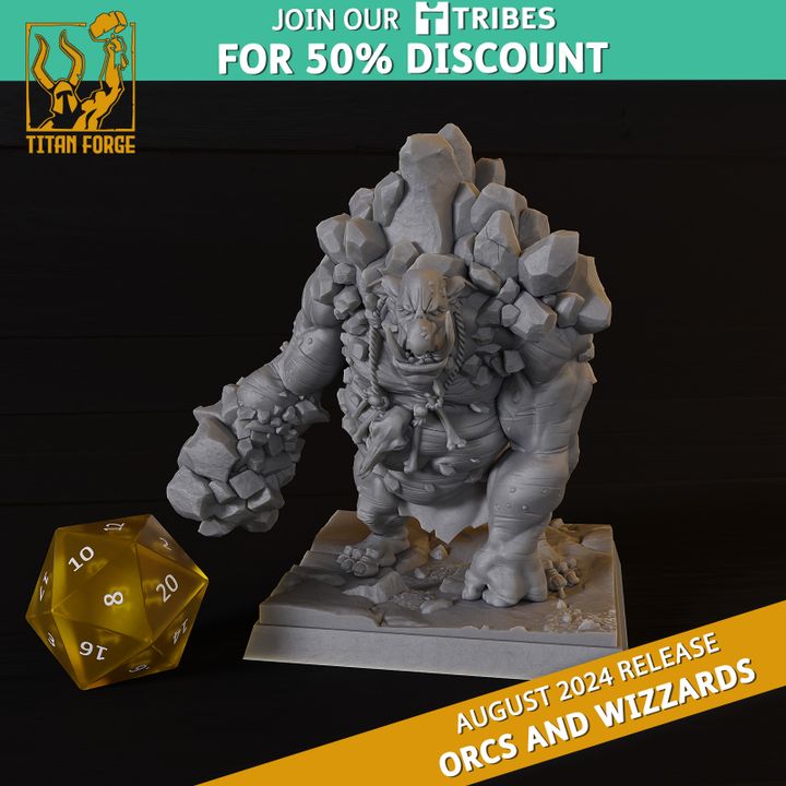 3D Printable Orc Stone Trolls - Titan Forge Miniatures - 2024 - August ...