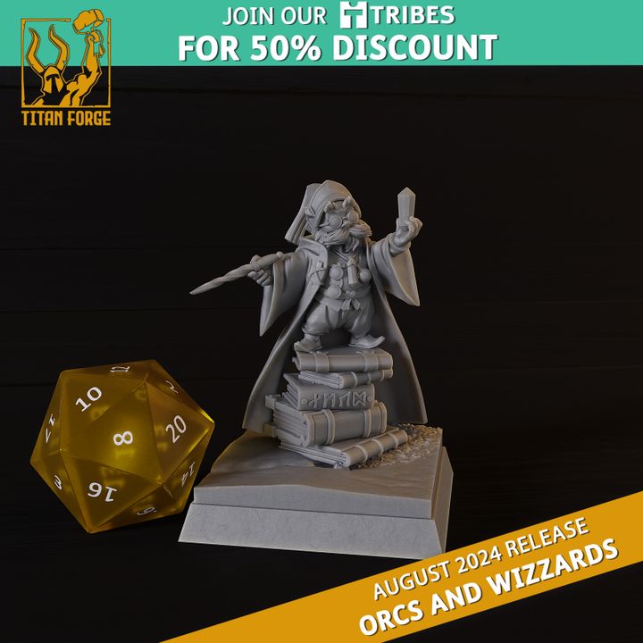 3D Printable Wizzard Gnome - Titan Forge Miniatures - 2024 - August ...