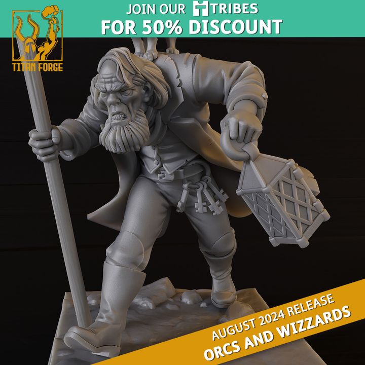 3D Printable Wizzard Janitor - Titan Forge Miniatures - 2024 - August ...