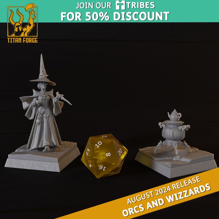 3D Printable Wizzard Principal - Titan Forge Miniatures - 2024 - August ...