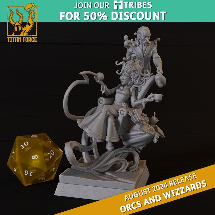 3D Printable Wizzard Witch - Titan Forge Miniatures - 2024 - August ...